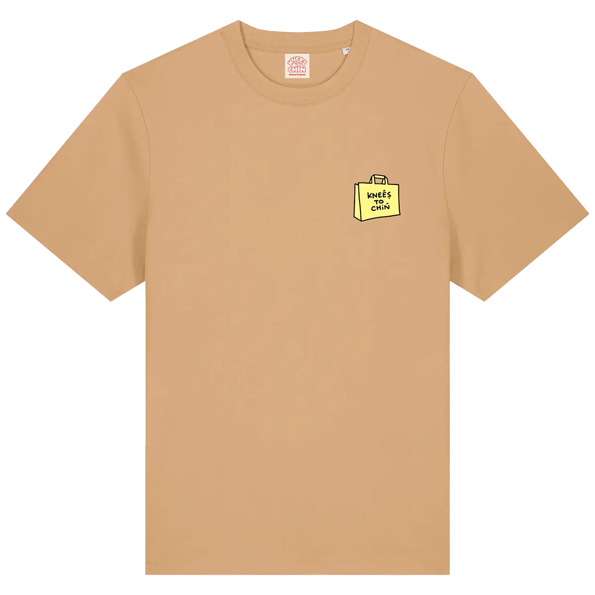 Cruising Life Tee, latte | Knees to chin